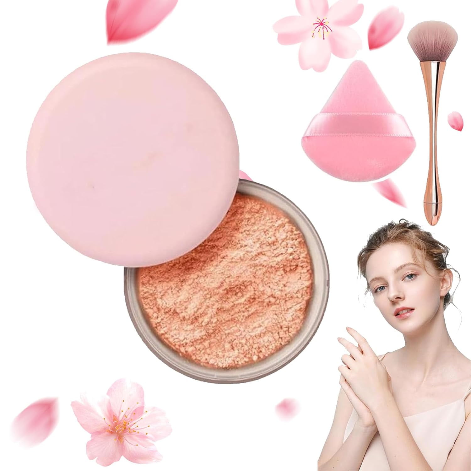 Luminance Milano Pink Powder, Allaur Beauty Blurring Setting Powder ...