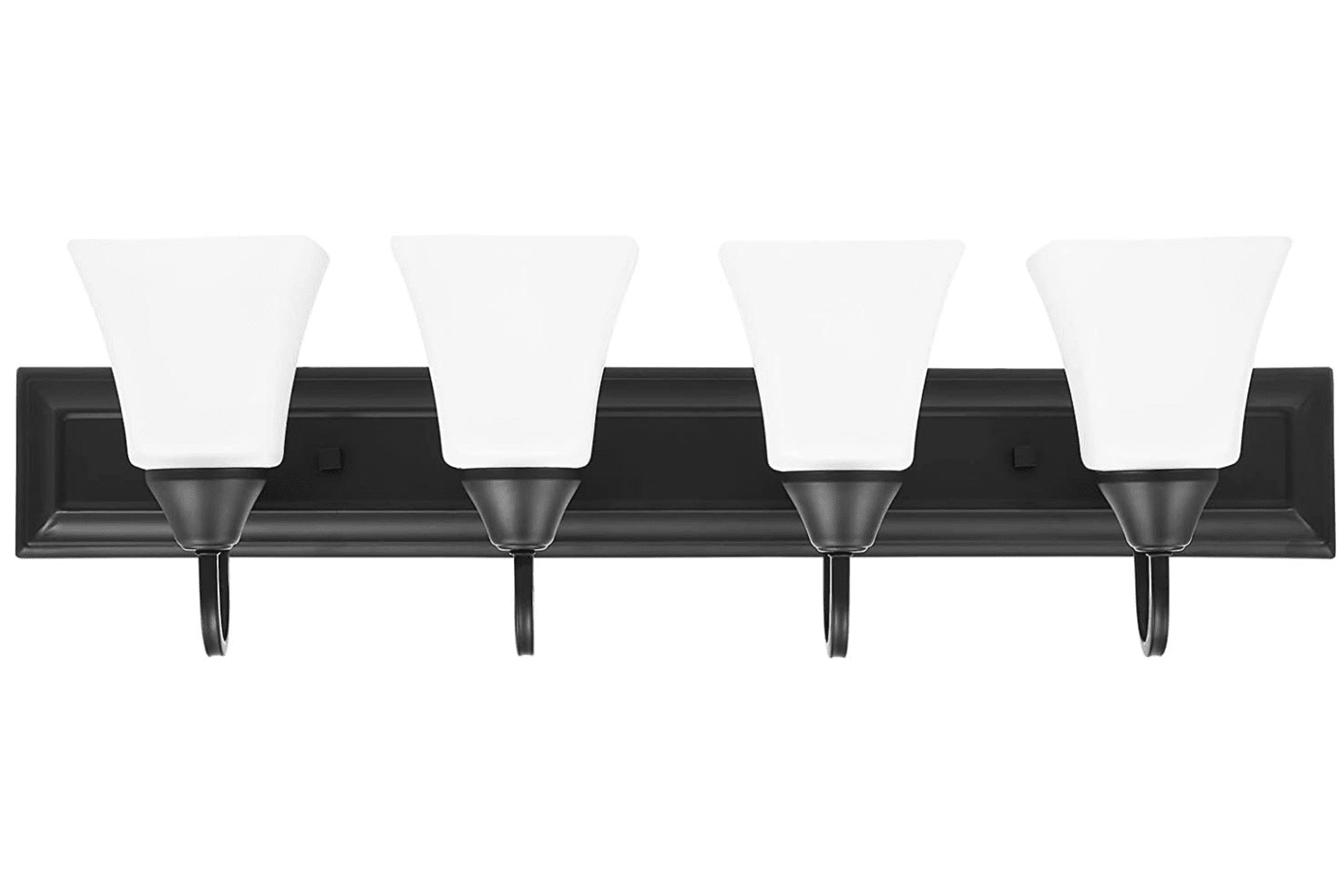 Luminance Square Lexington Vanity Light Wall Sconce | Black and White ...