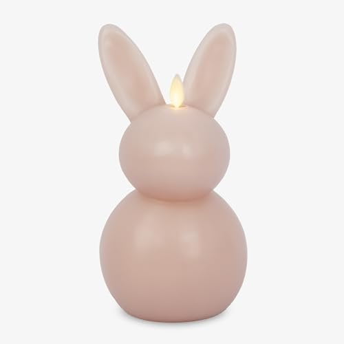 Luminara Flameless Candle Easter Bunny, Real Wax Moving Flame LED ...