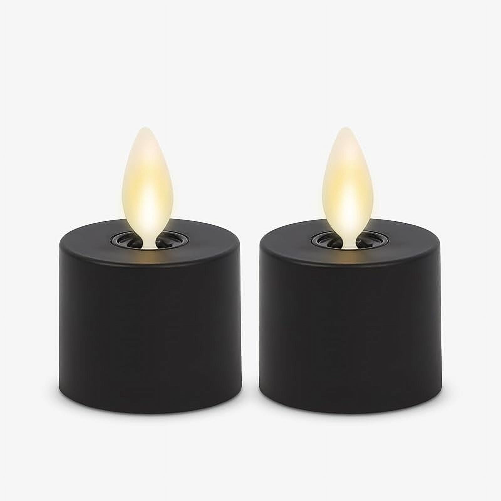 Luminara Flameless LED Tea Light Candle, 1.4" x 2", Pack of 2, Pearl ...