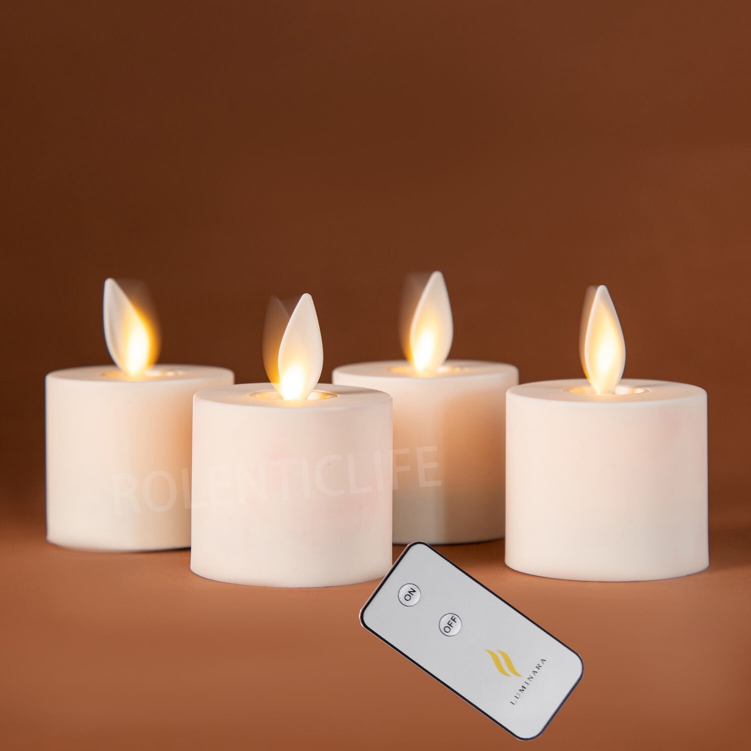 Luminara Flameless Moving Wick Remote Tea Lights for Home Decor ...