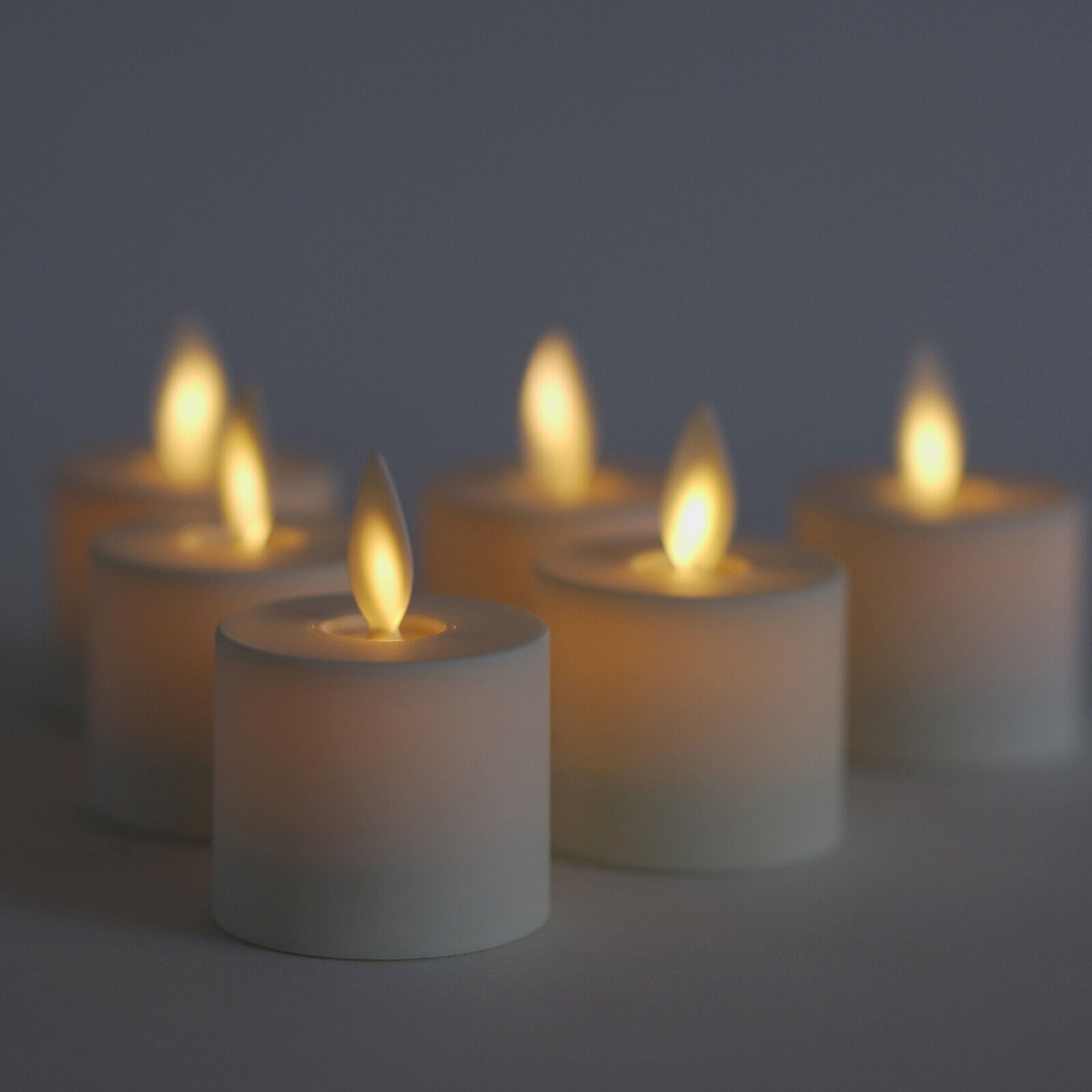 Luminara Flickering Flameless Tealight Tea Light LED Candles Set of 6 ...