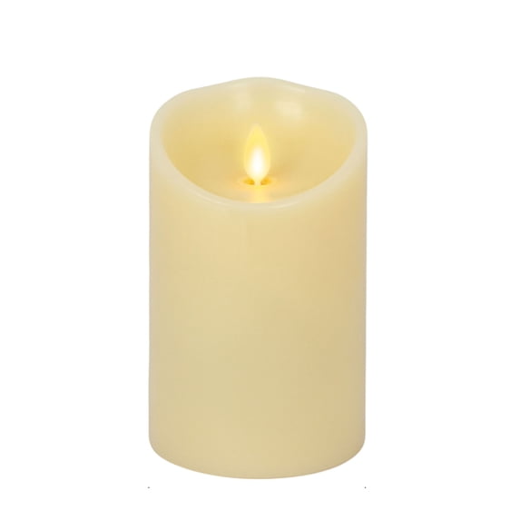 Luminara Flameless Pillar LED Candle, Real Wax, Battery Operated ...
