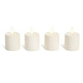 Luminara Rechargeable Tea Light Candles, Unscented, White, LED, Set of ...