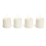 Luminara Rechargeable Tea Light Candles, Unscented, White, LED, Set of ...