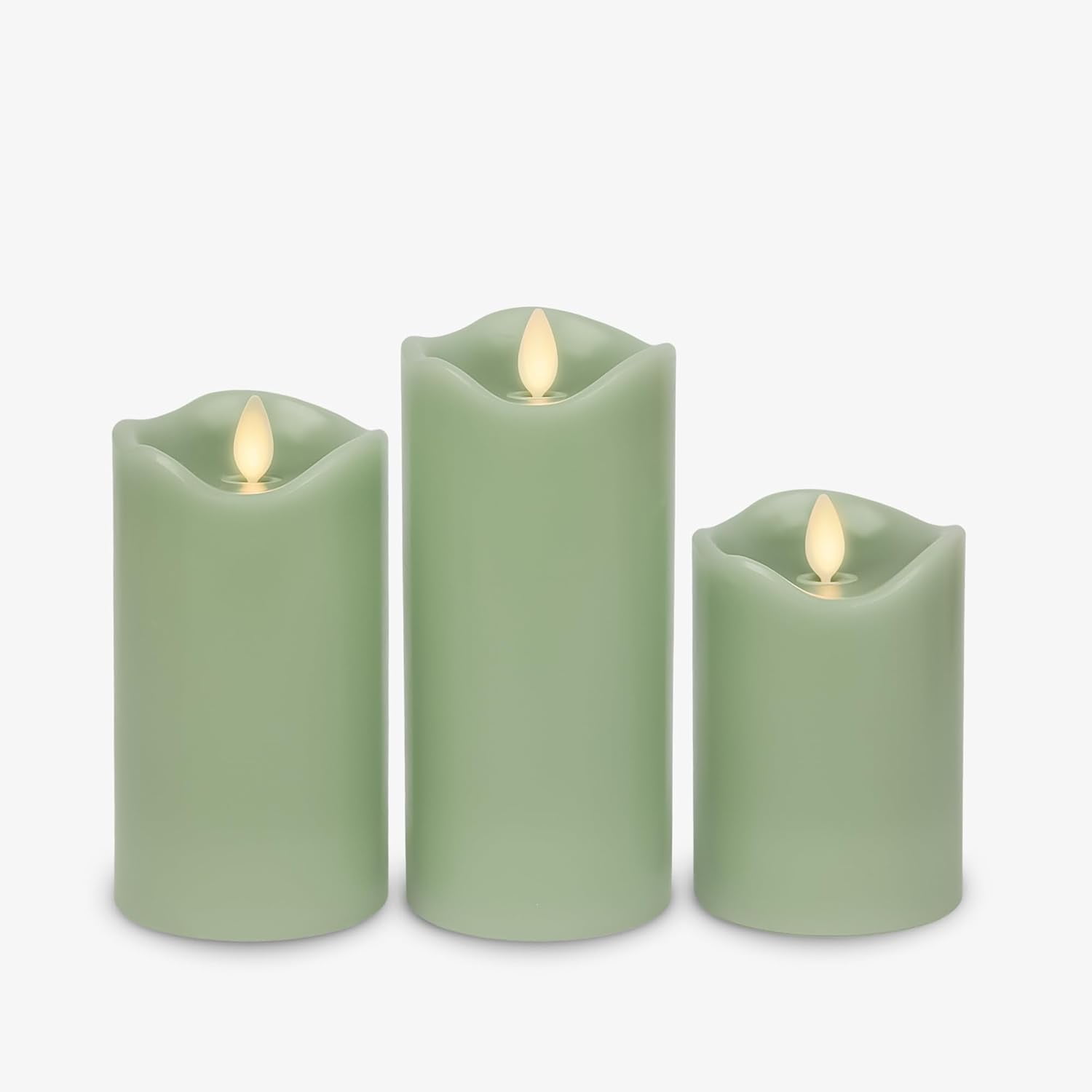 by Luminara Set of 3 (3" x 4.5",5.5",6.5") Flameless LED Flickering ...