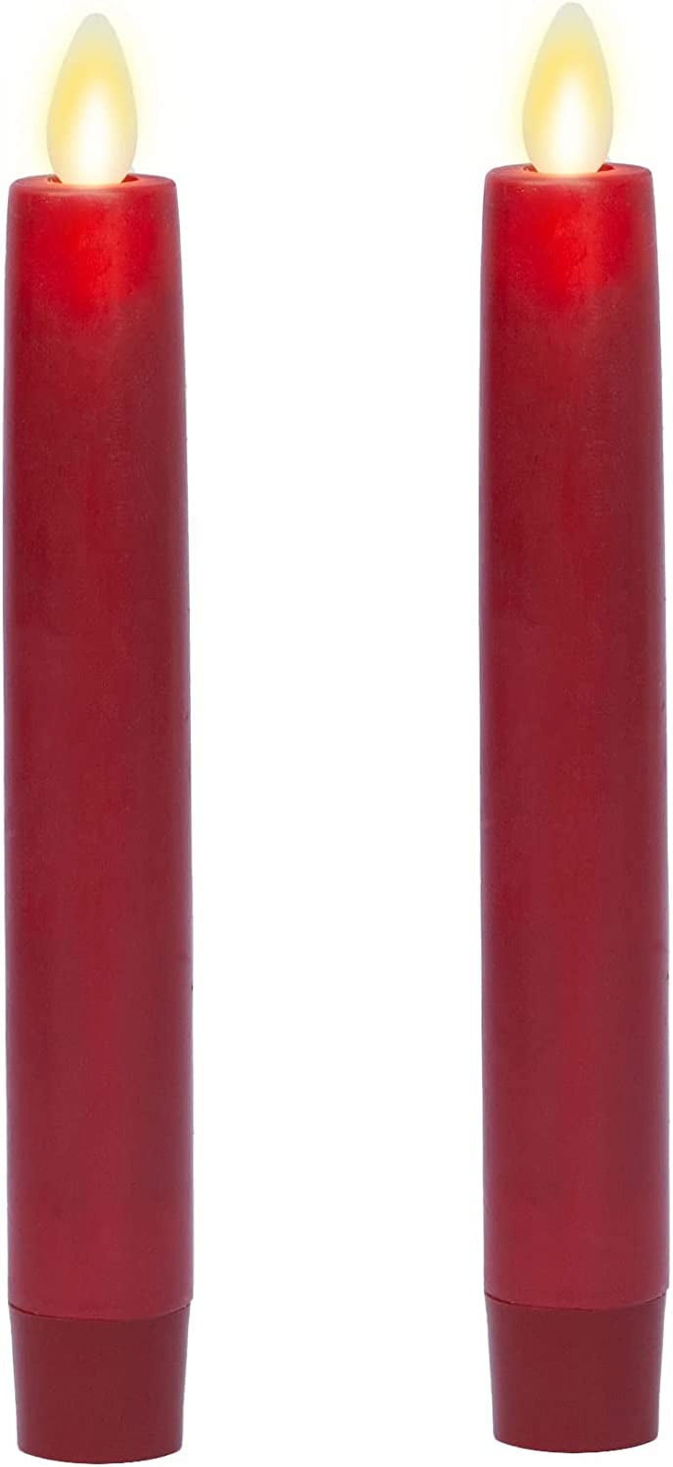 Luminara Set of 2 Moving Flame LED Tapers (1x6-inch), Flameless Candle ...