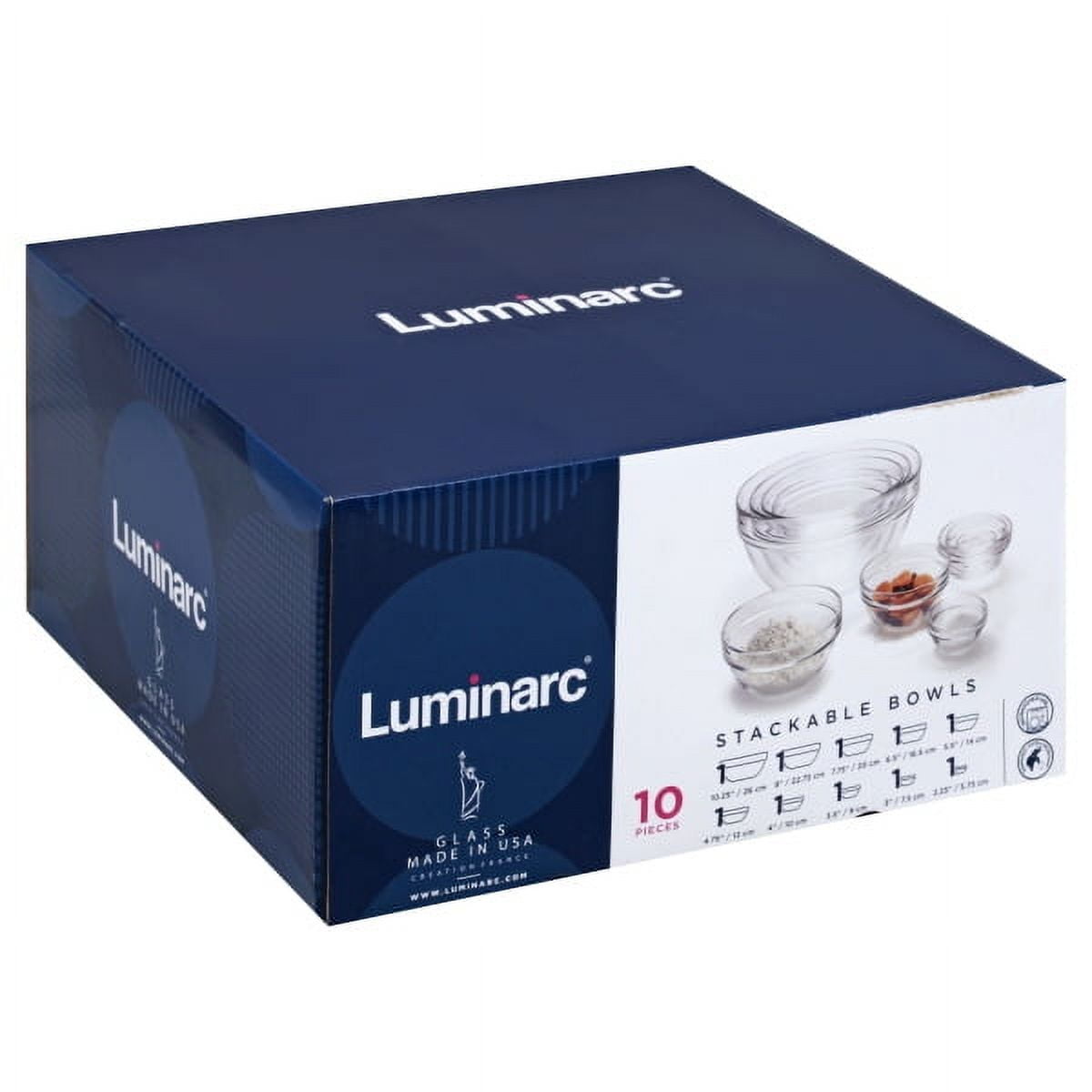 Luminarc 10-Piece Set Stackable Bowl Set - Walmart.com