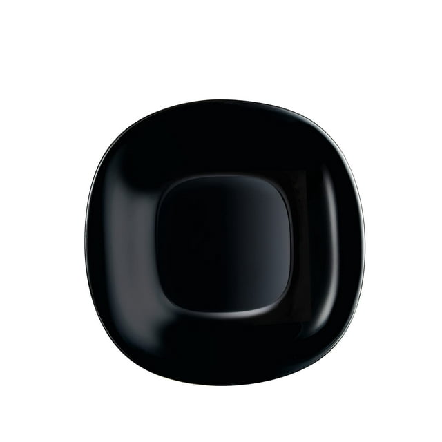 Luminarc 7.25" Carine Black Glass Dessert Plate 6 PC Set - Walmart.com