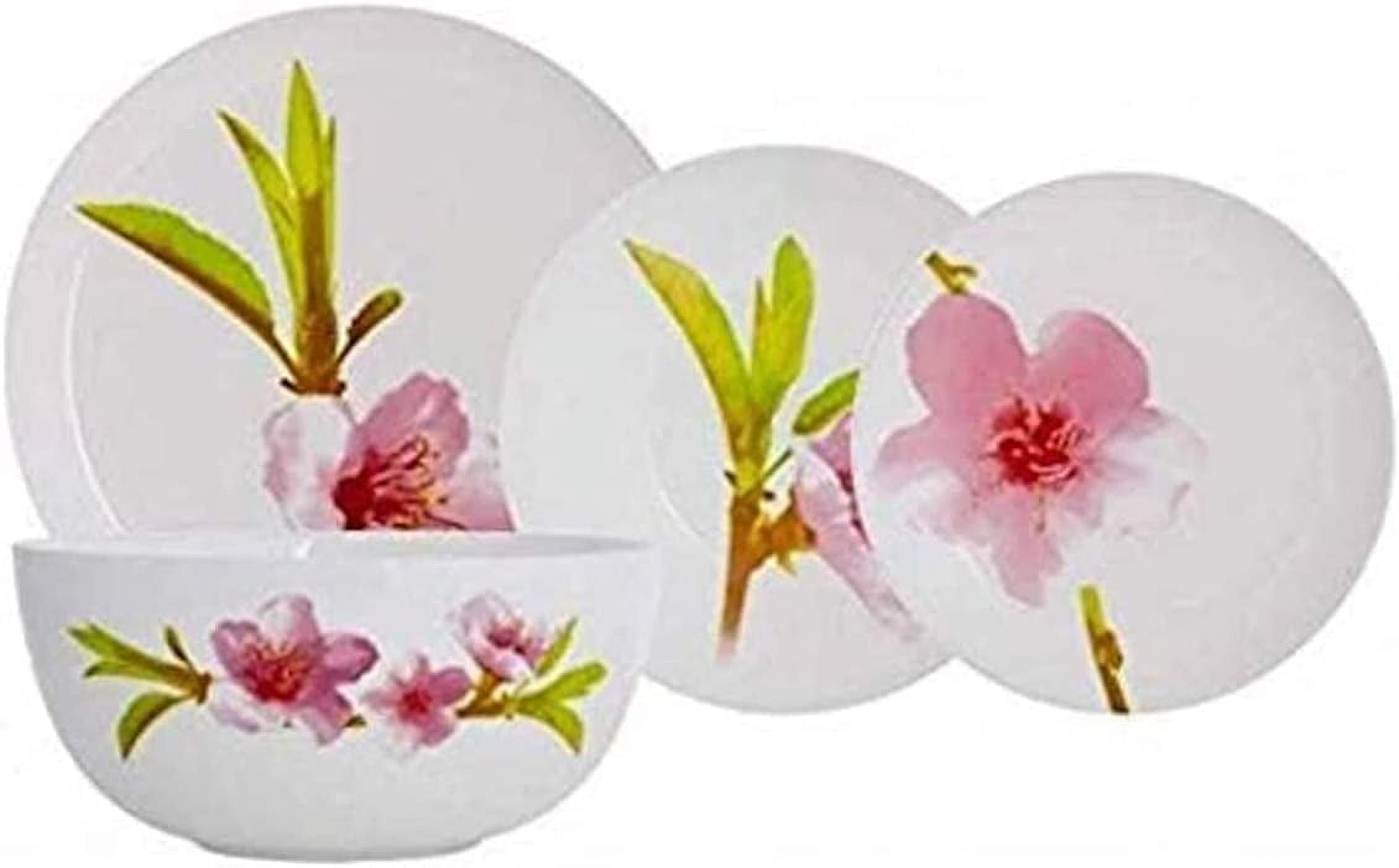 Aprocal Water Color Collection 19 Pcs Dinnerware Set, Tempered Glass ...