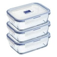 Storage Bowl Glass With Cover 122CL Pure From Luminarc 6 piece set ...