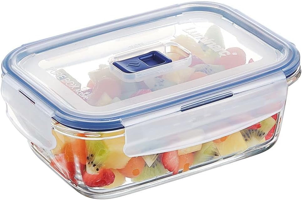 Luminarc Pure Box Active Glass Food Storage Container with Sliding Vent ...
