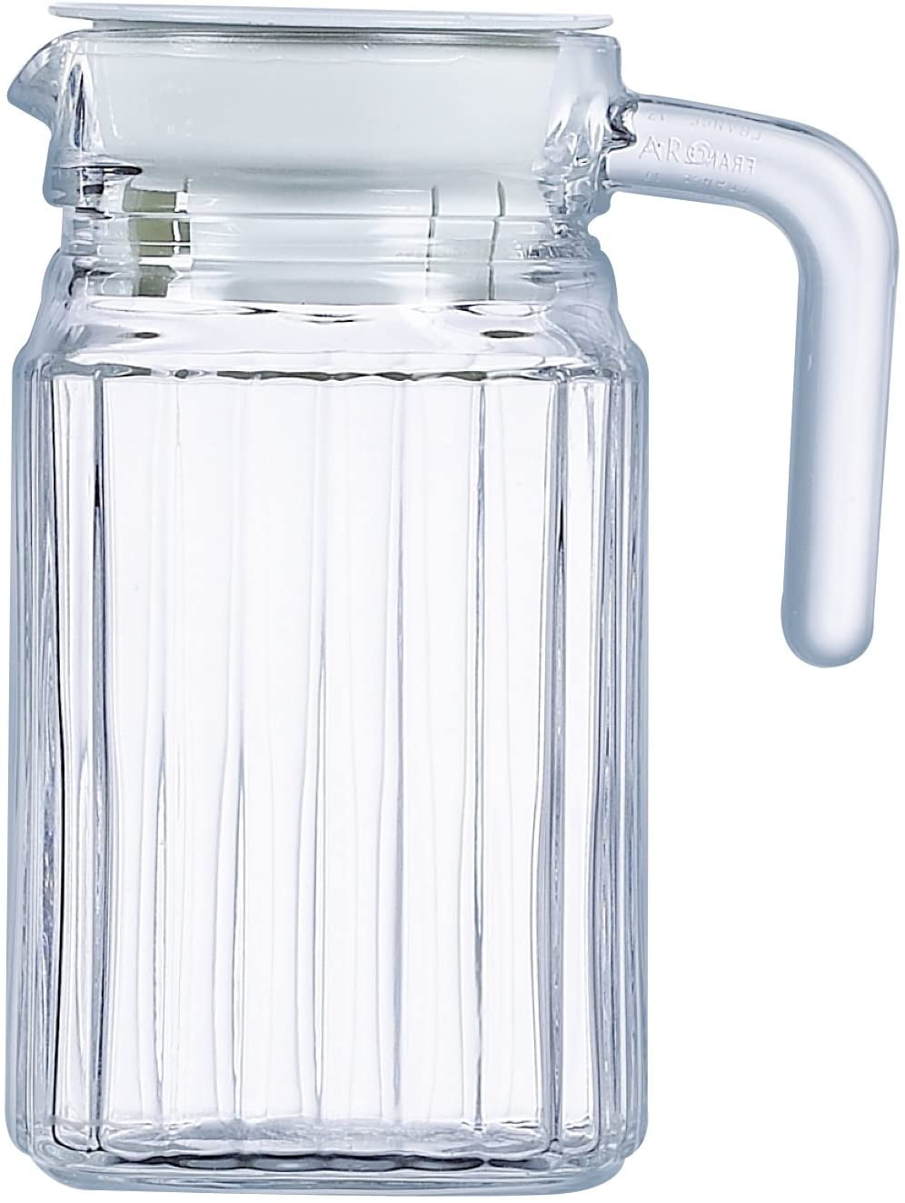 Luminarc Quadro Glass Pitchers .5Litre White Lid 16.75 oz. - Walmart.com