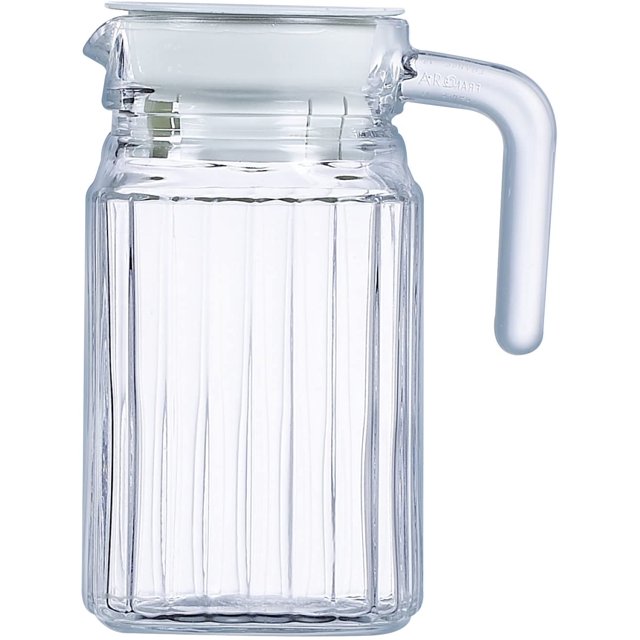 Luminarc Quadro Glass Pitchers .5Litre White Lid 16.75 oz. - Walmart.com
