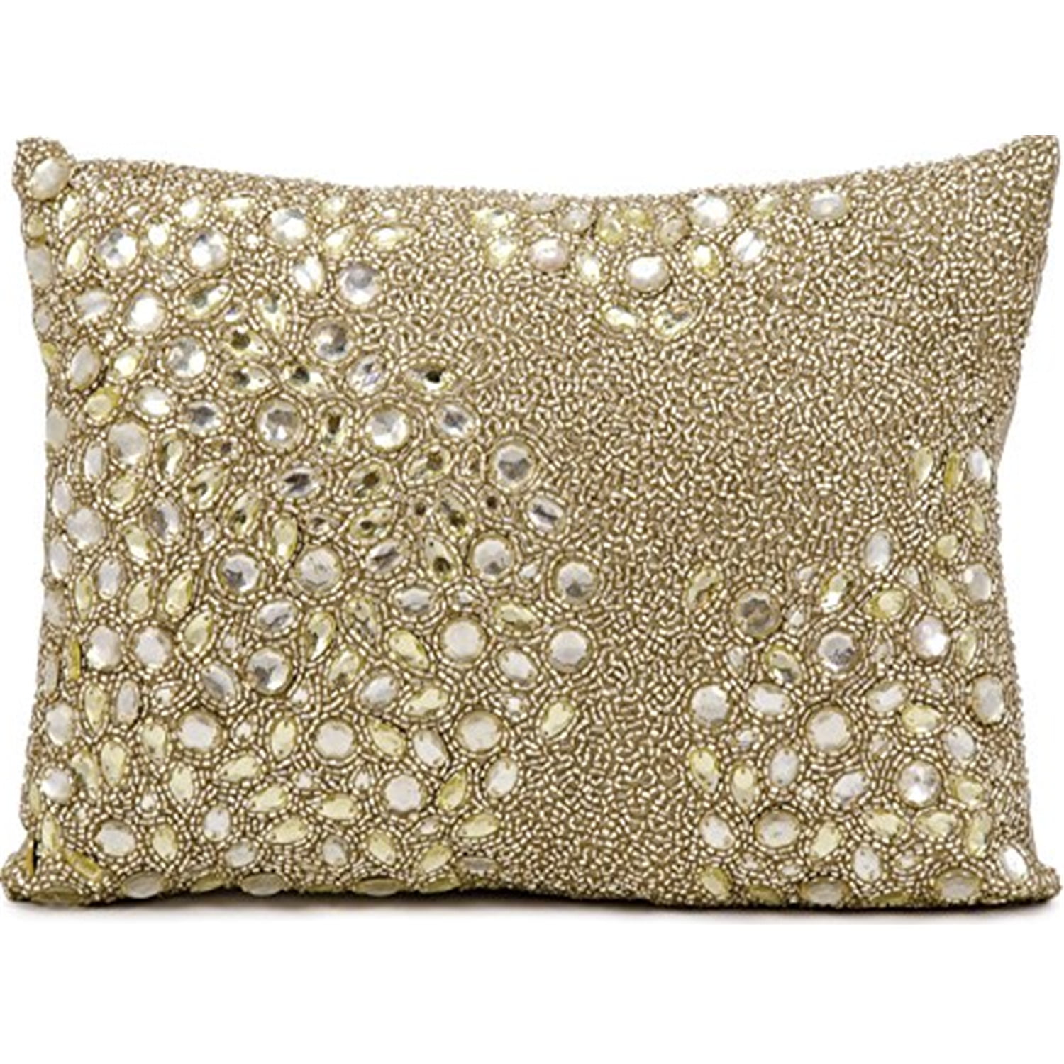 Luminescence Beige Fully Beaded Pillow - Walmart.com