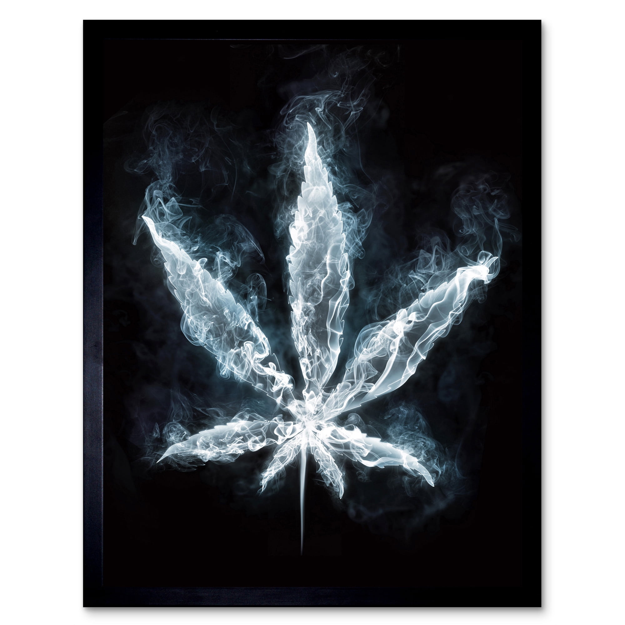 Luminescent Marijuana Smoke Leaf Cool Creative Digital Painting ...