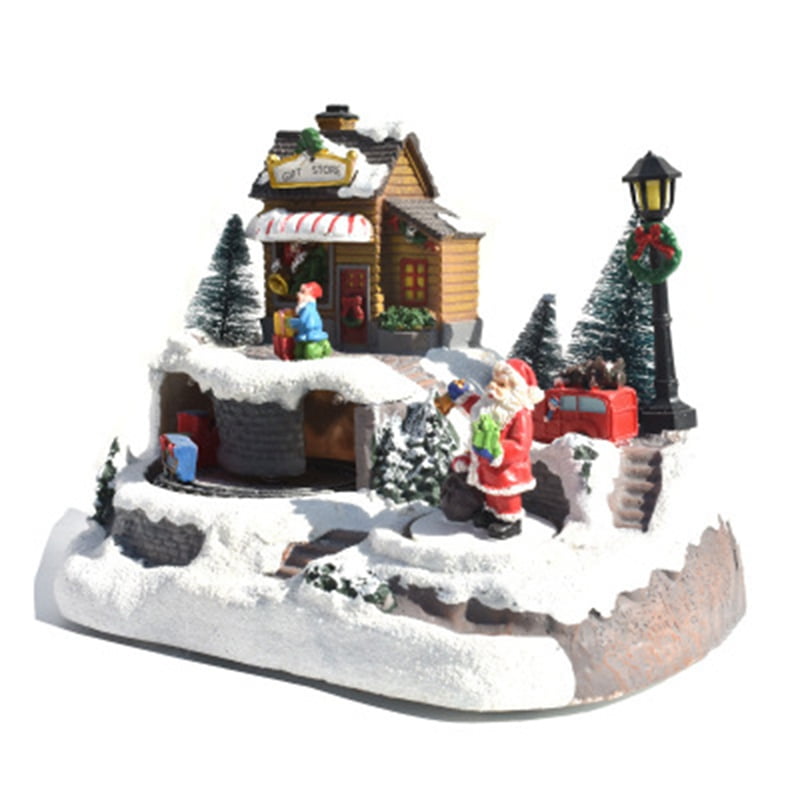 Luminescent Small House Music LED Light Driven Lighting Christmas Scene ...