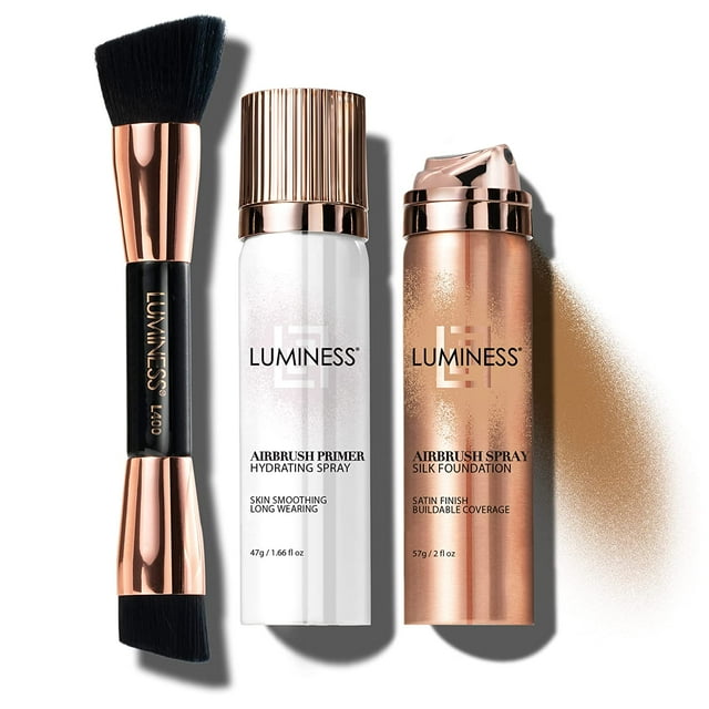 Luminess Silk Airbrush Starter Kit: with Foundation, 2 fl oz, Primer, 1 ...