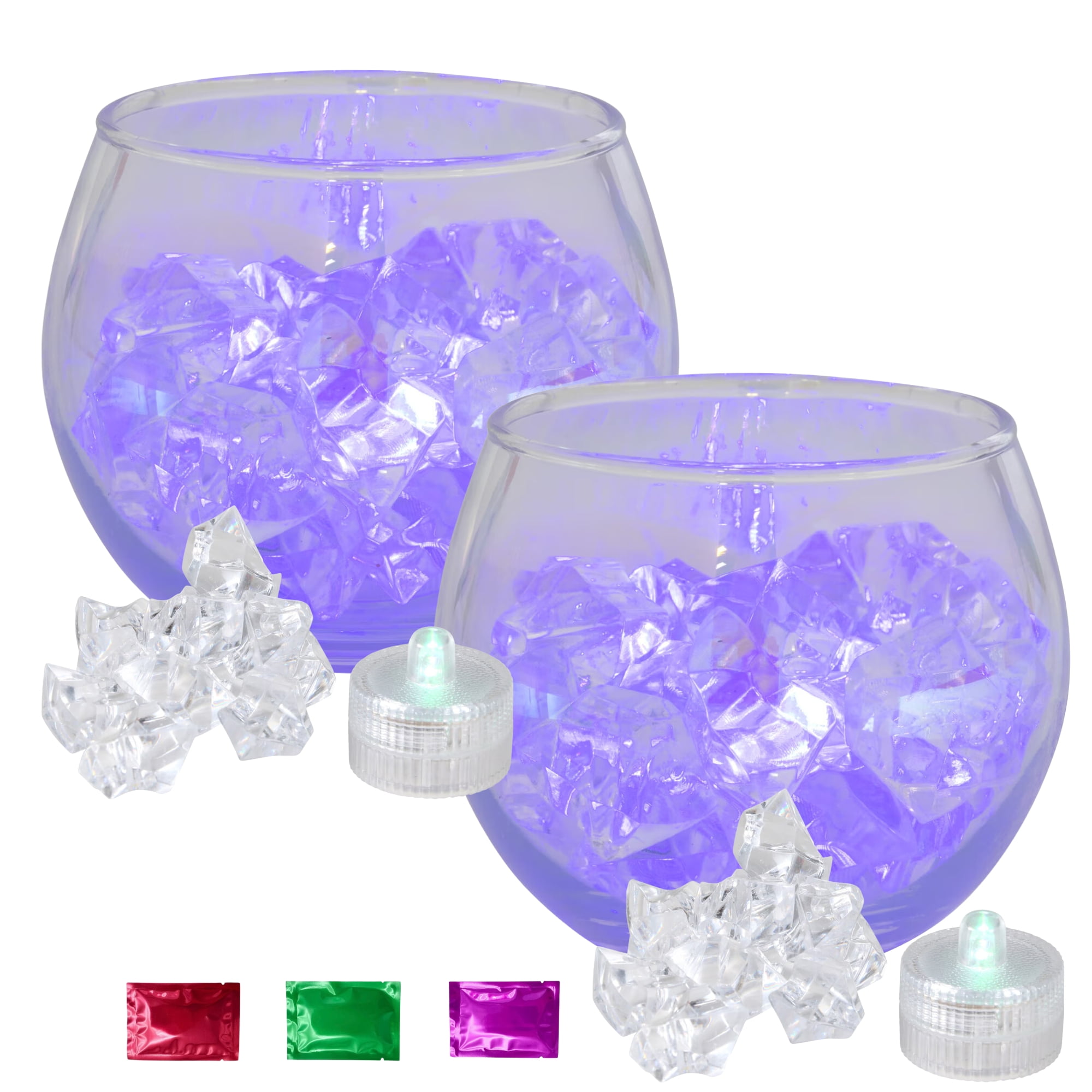 Luminessence LED Tealight Candles with Beads Gems, Waterproof Color ...