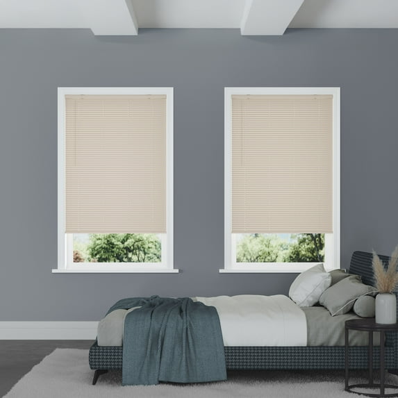 Lumino Vinyl Cordless Mini Blinds, Room Darkening - 62.5"W x 72"L ...