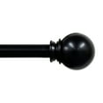 Lumino 1 Inch Black Ball, Single Curtain Rod Set, 42-120" Width ...