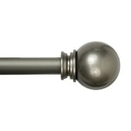 Better Homes & Gardens 1” Metal Ball Single Curtain Rod, Matte Black ...