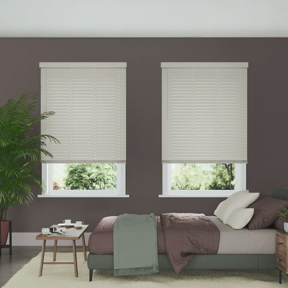 Lumino 2" Smooth Slat Venetian Window Blinds - 32"W x 48"L - Gray ...