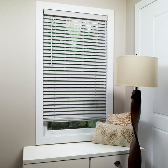 Lumino Quick Install 2" Faux Wood Cordless Blind, 31"W x 48"L - Gray ...