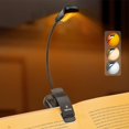 LuminoLite Rechargeable Amber Book Light, Clip on Lights for Reading in ...
