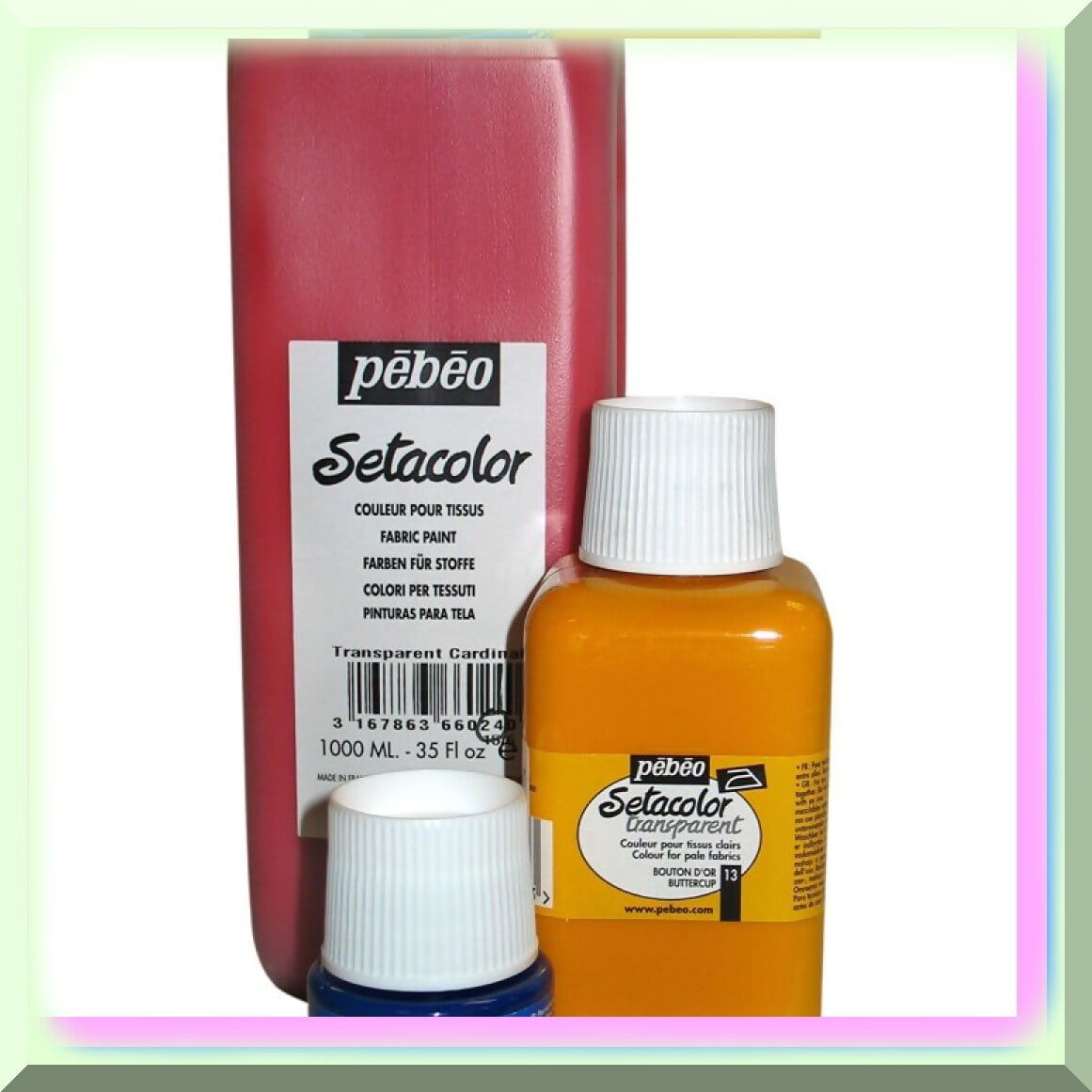 Luminous Azure Waves - Setacolor Light Fabrics Paint 1-Liter Bottle ...