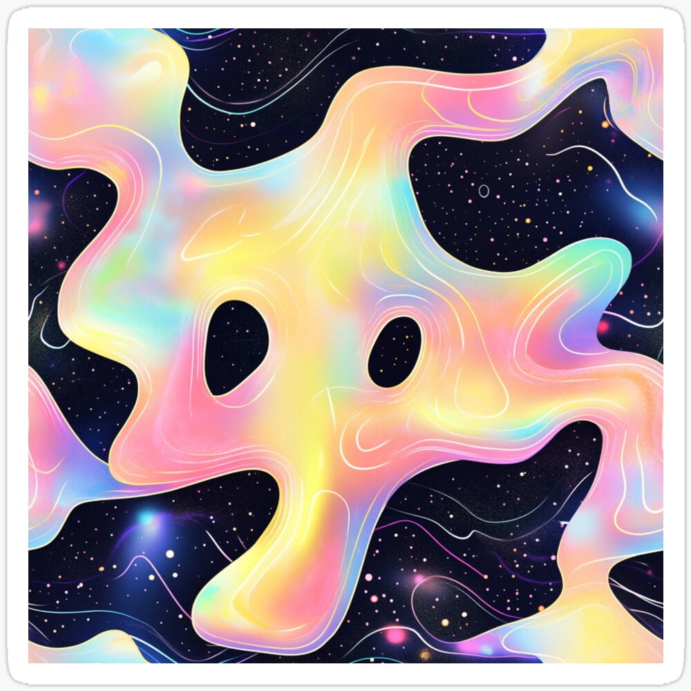 Luminous Blobs, Modern Art In Fusion Sticker Kir-3731 - Walmart.com
