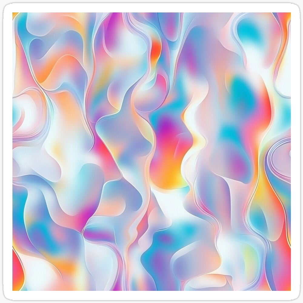 Luminous Blobs, Modern Art In Fusion Sticker Kir-3733 - Walmart.com