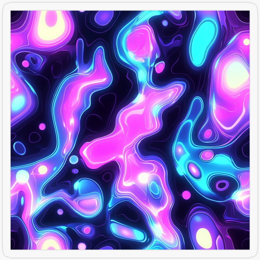 Luminous Blobs, Modern Art In Fusion Sticker Kir-3741 - Walmart.com