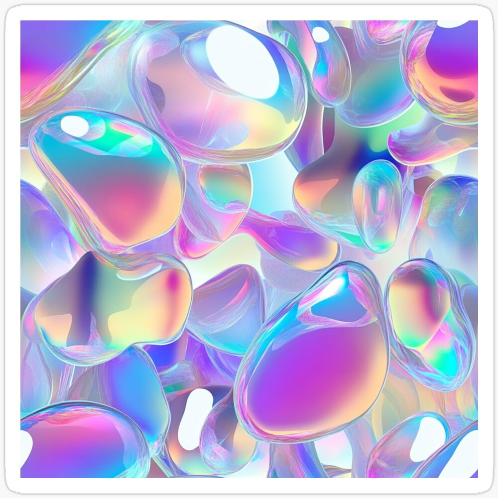 Luminous Blobs, Modern Art In Fusion Sticker Kir-3751 - Walmart.com