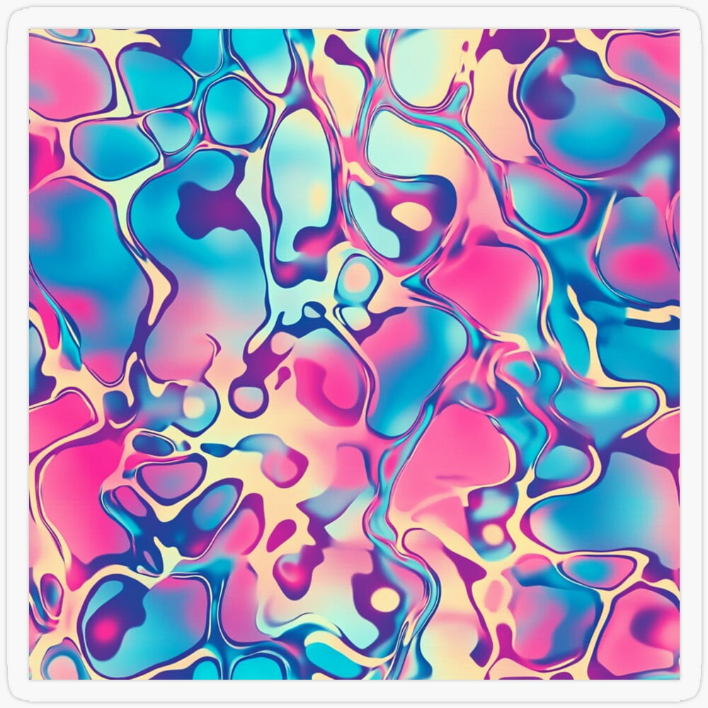 Luminous Blobs, Modern Art In Fusion Sticker Kir-3752 - Walmart.com