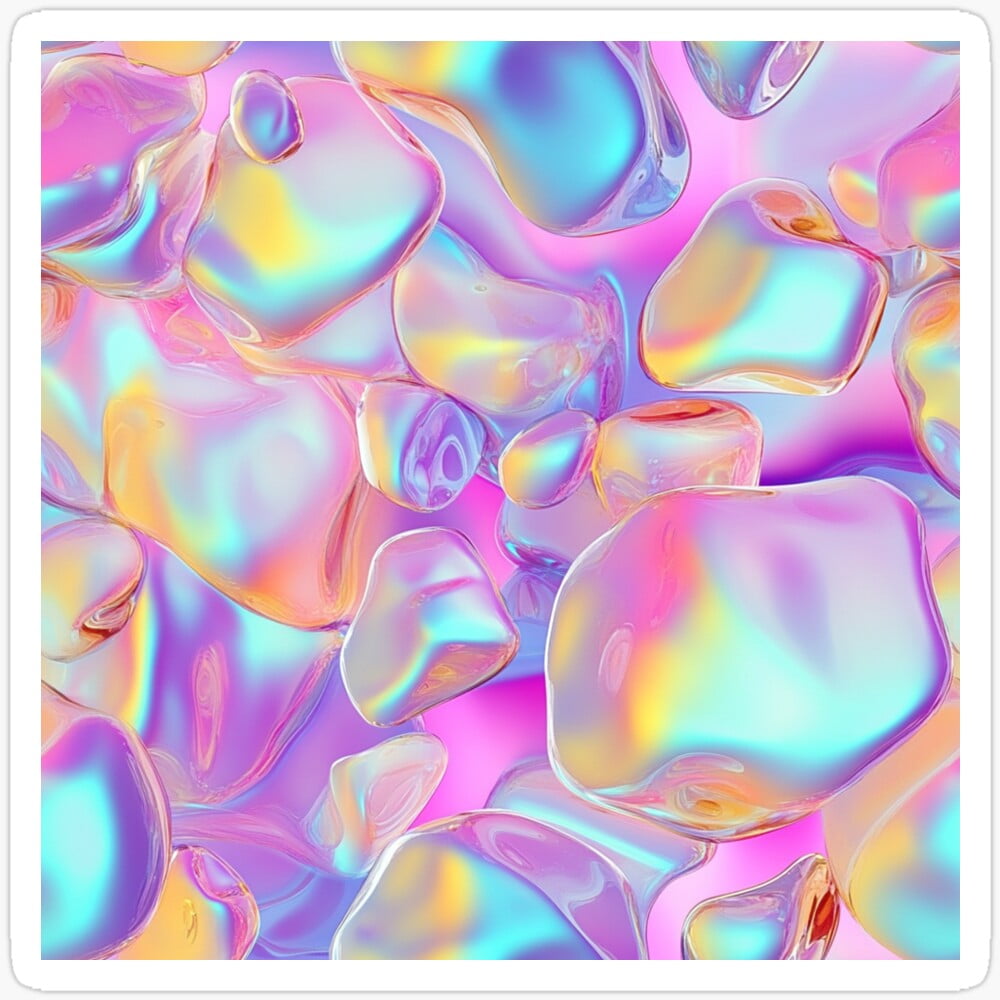 Luminous Blobs, Modern Art In Fusion Sticker Kir-3755 - Walmart.com