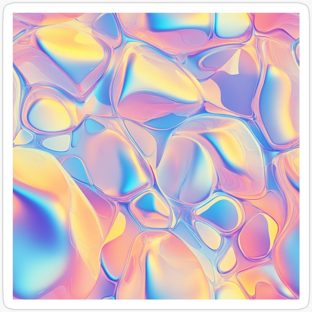 Luminous Blobs, Modern Art In Fusion Sticker Kir-3766 - Walmart.com