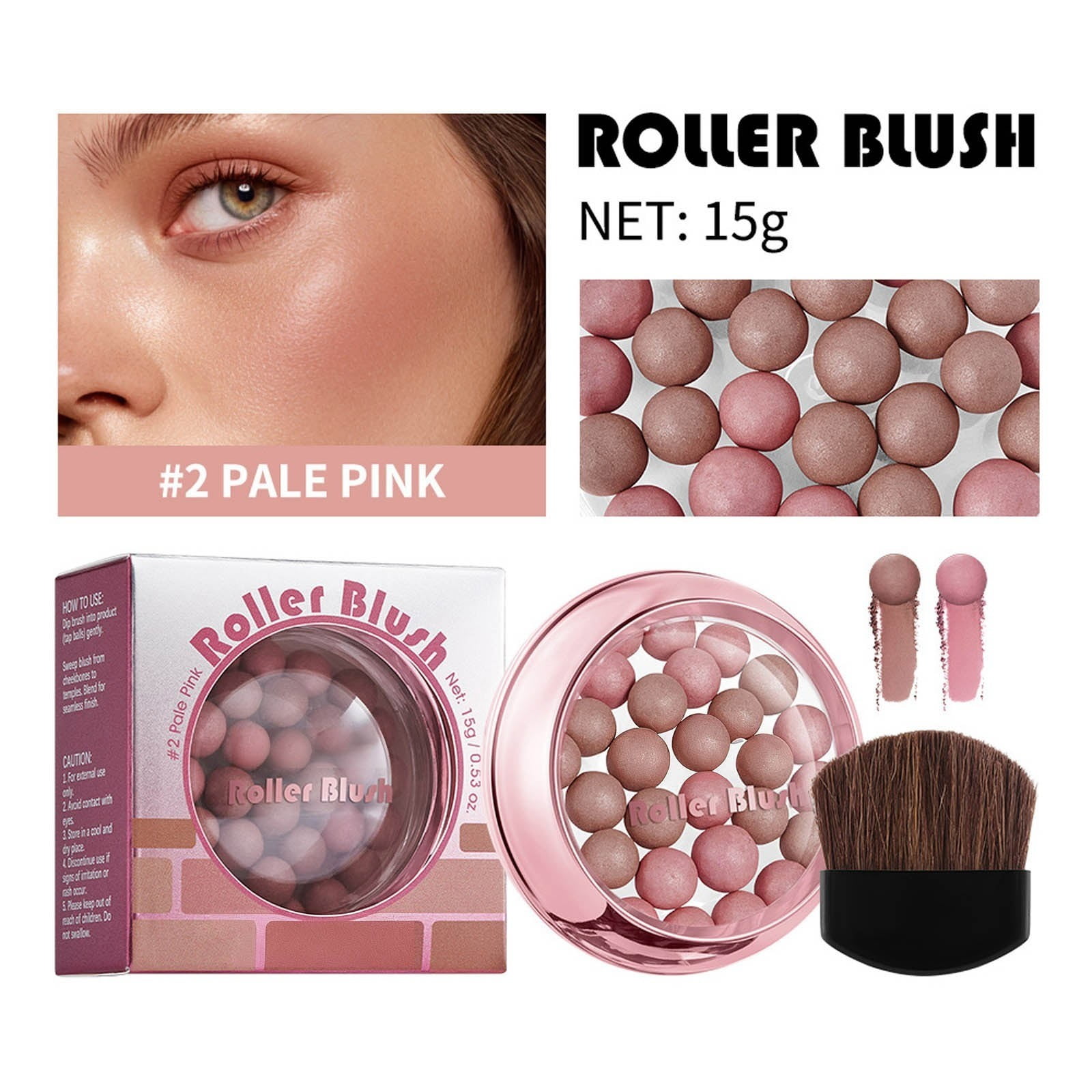 Luminous Blush Powder, Powder Blusher Ball Three-dimensional Repair ...