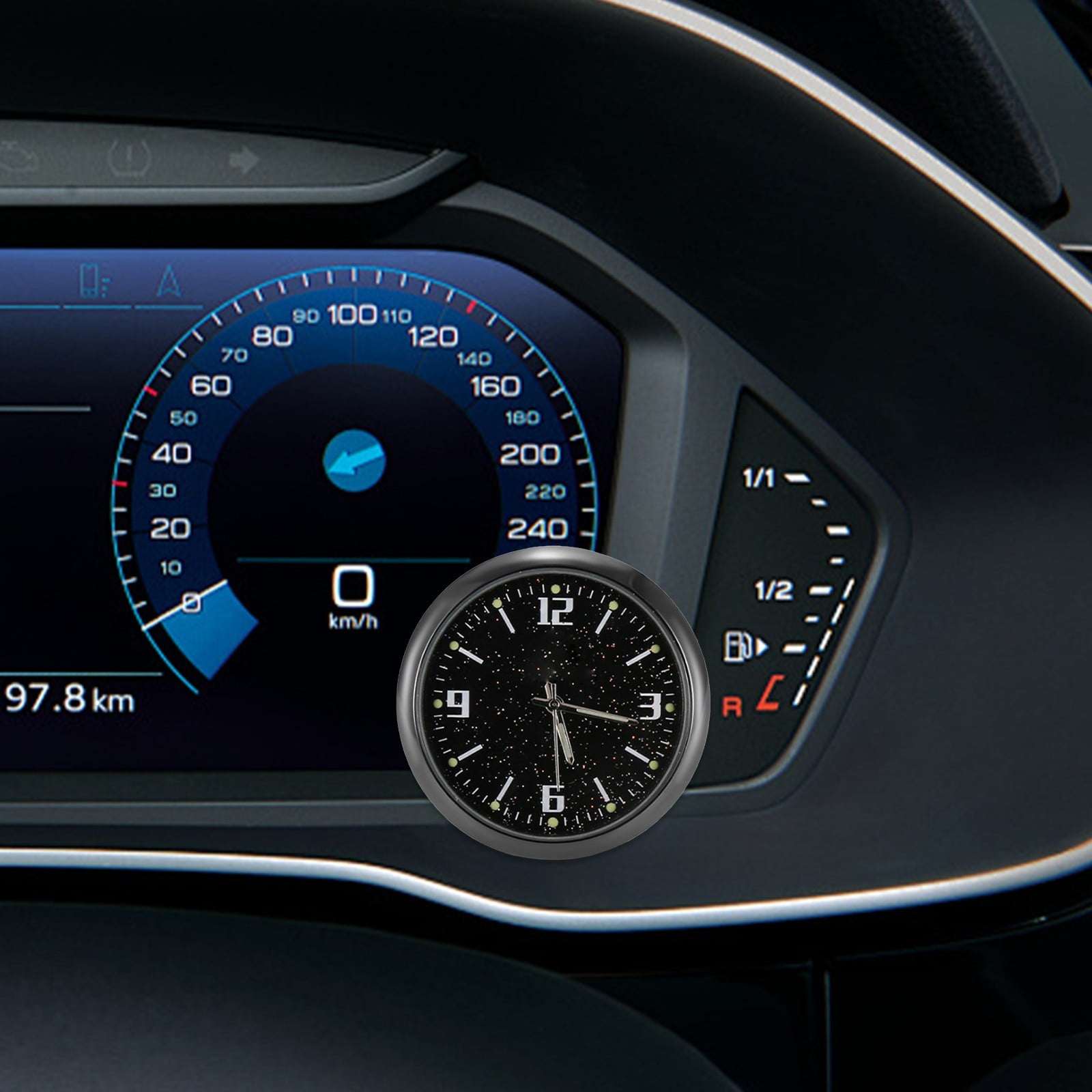 Luminous Car Clock | Star Sky Design Quartz Timepiece | Stick-On ...