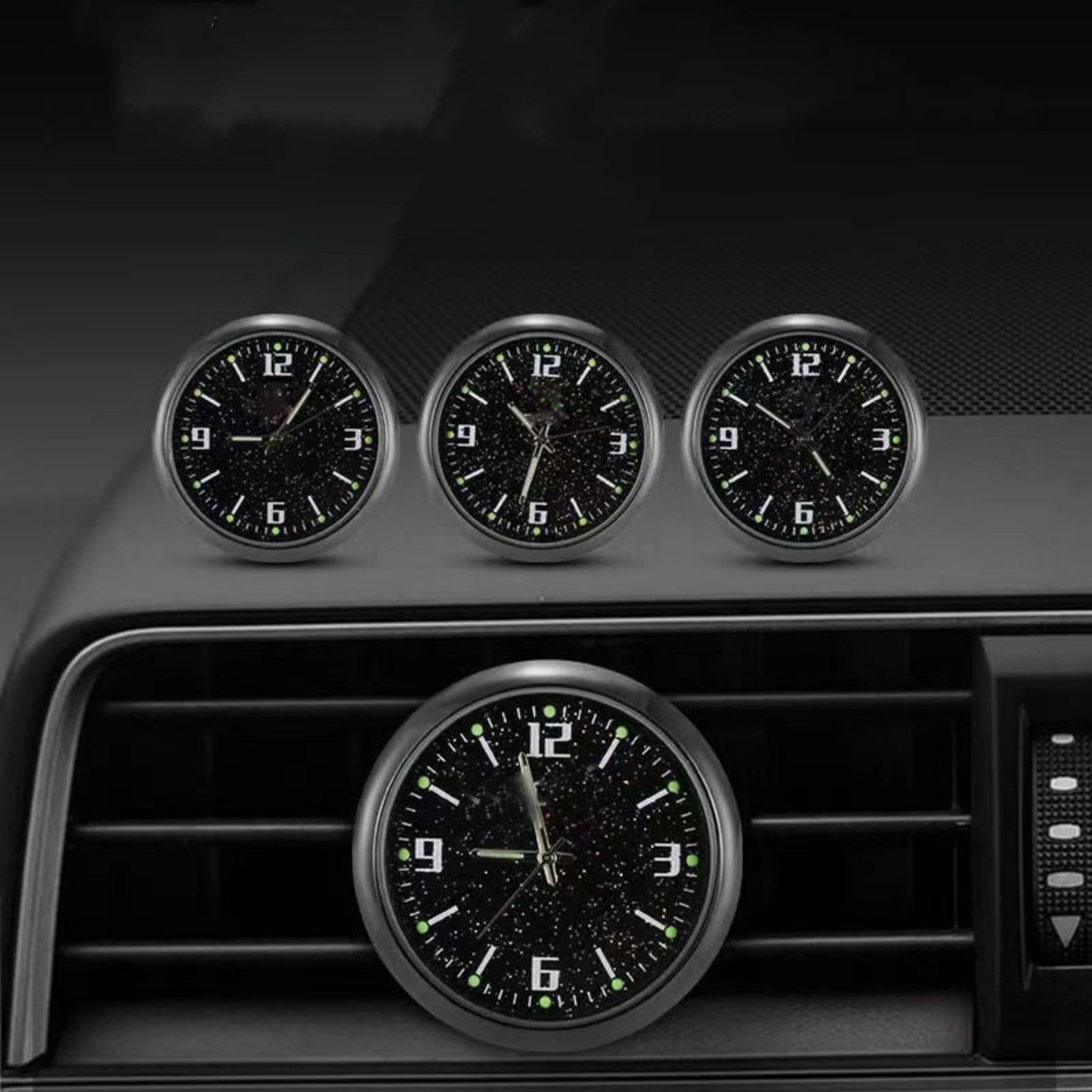 Luminous Car Clock with Glow-in-the-Dark Display, Adhesive Back for ...