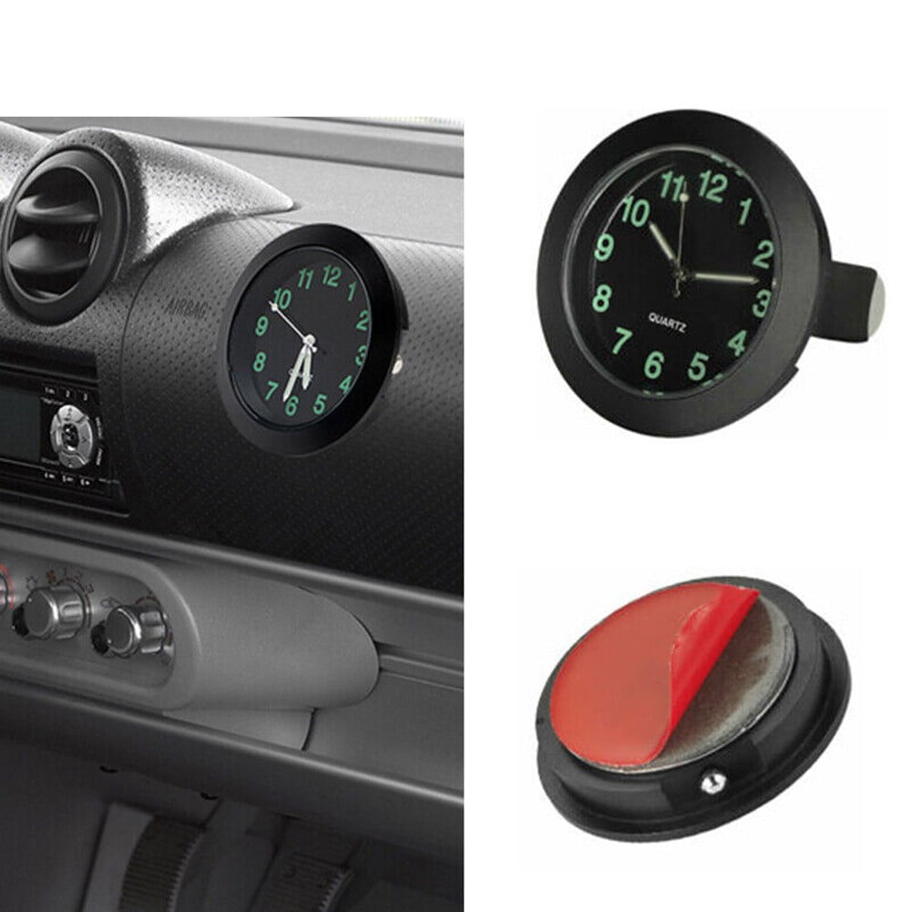 Luminous Car Dashboard Air Vent Stick-On Clock Quartz Analog Watch ...