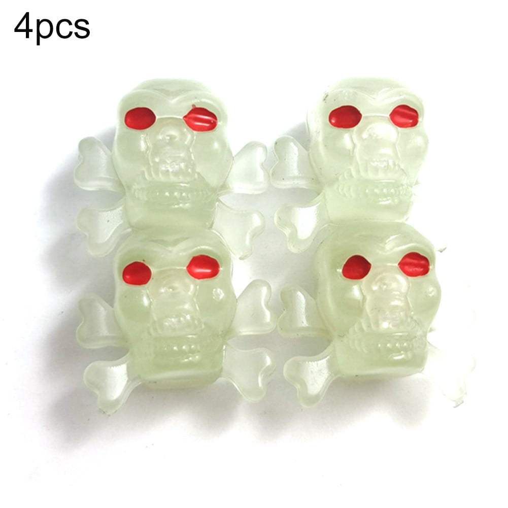 Luminous Car Tire Valve Covers Fluorescent Wheel Nozzle Tyre Valve Stem ...