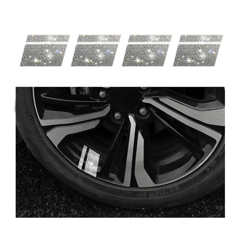 Luminous Car Wheel Rim Rhinestone Sticker Set Enhance Your Car's ...