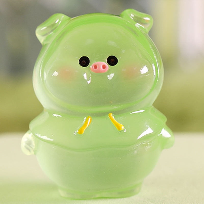Luminous Cartoon Cats Model Lovely Glow In Dark Desk Decoration Micro ...