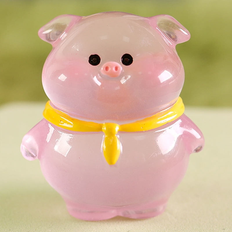 Luminous Cartoon Cats Model Lovely Glow In Dark Desk Decoration Micro ...