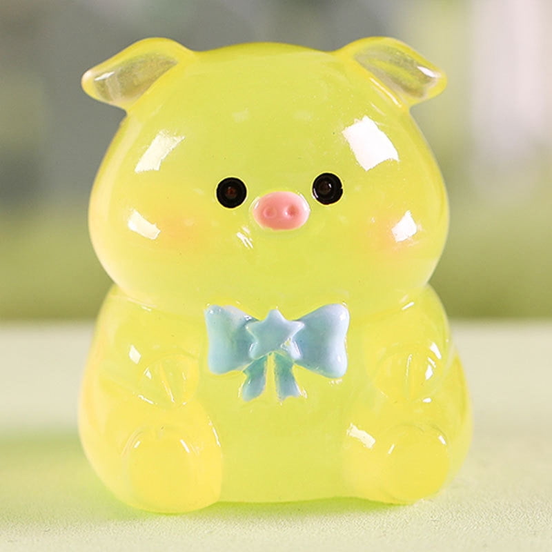 Luminous Cartoon Cats Model Lovely Glow In Dark Desk Decoration Micro ...