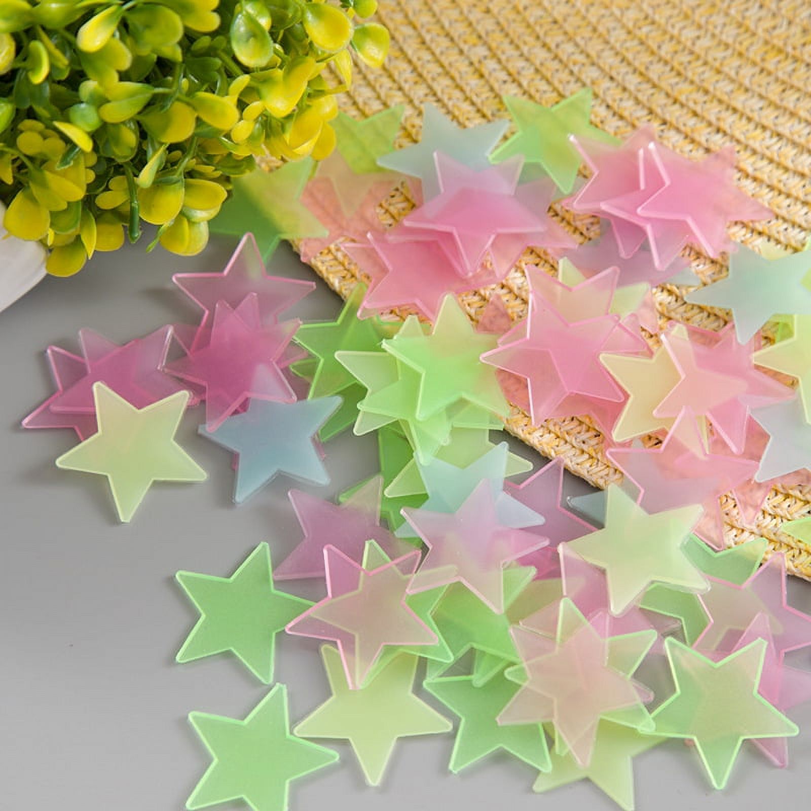 Luminous Cartoon butterfly Stars Wall Stickers for Kids room Bedroom ...