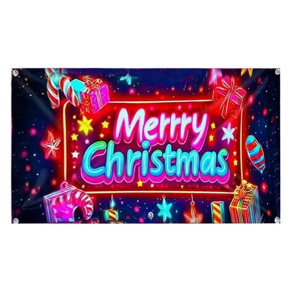 Luminous Christmas Garage Door Cover Featuring Santa Claus and Elves ...