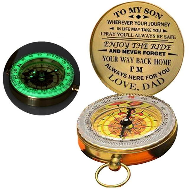 Luminous Compass Dad To Son Enjoy The Ride Gift for Camping Outdoor ...