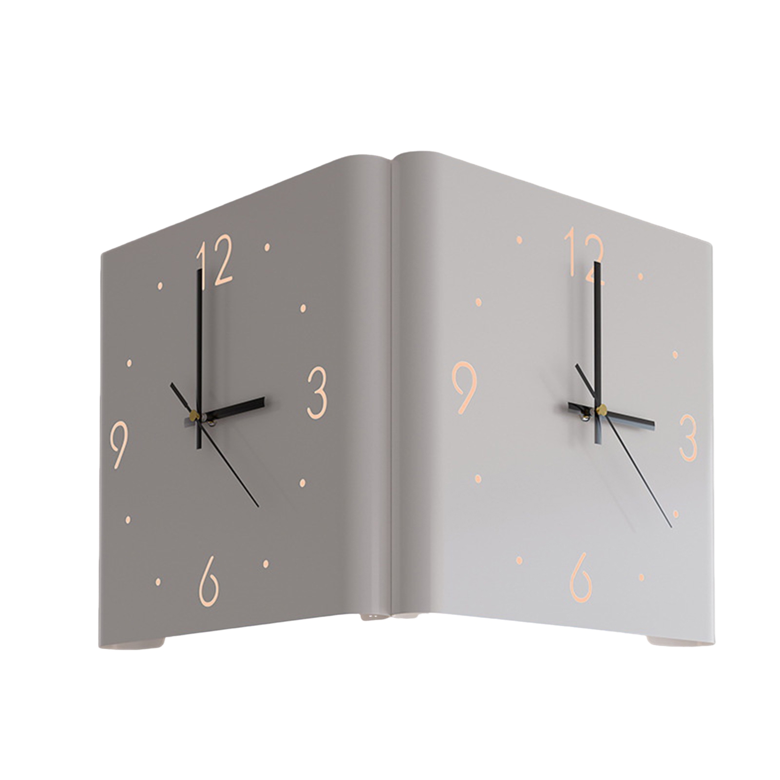 Luminous Corner Wall Clock with Hollow Numbers Quiet Operation Easy to ...